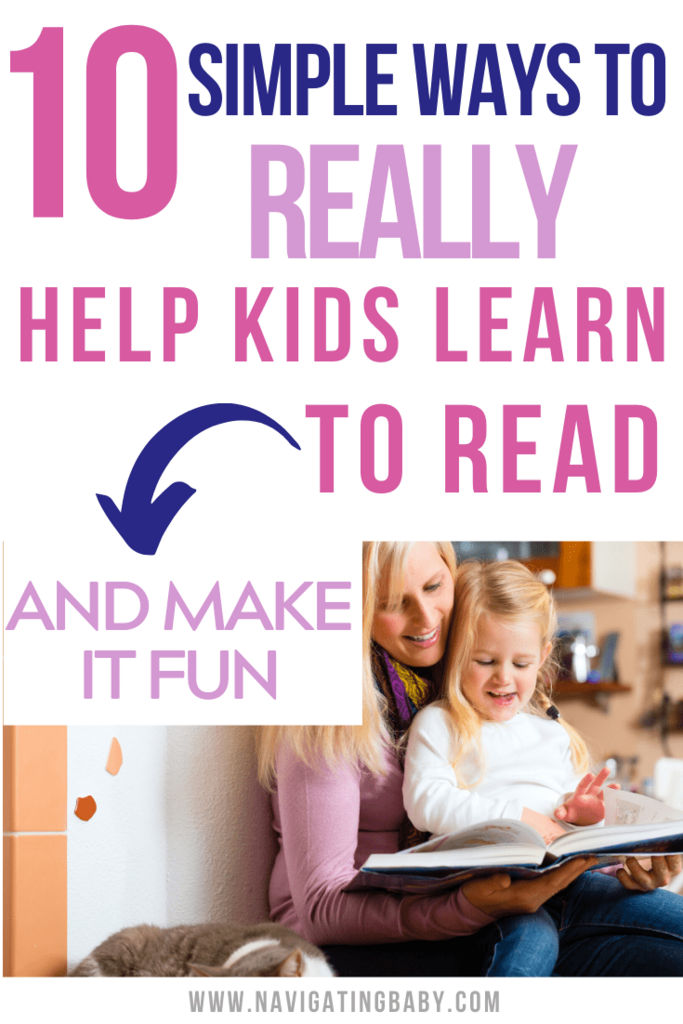 10 ways for Helping kids learn to read as a parent - Navigating Baby